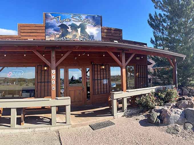 Three Sisters Tavern & Grill stands proud in Colorado City, looking like the set of your favorite Western movie.