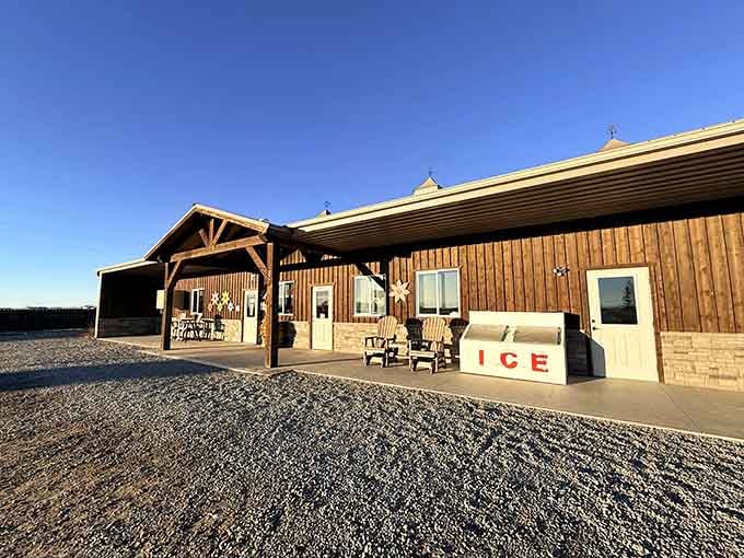 The covered porch and rustic timber beams welcome you like an old friend who's about to blow your mind.