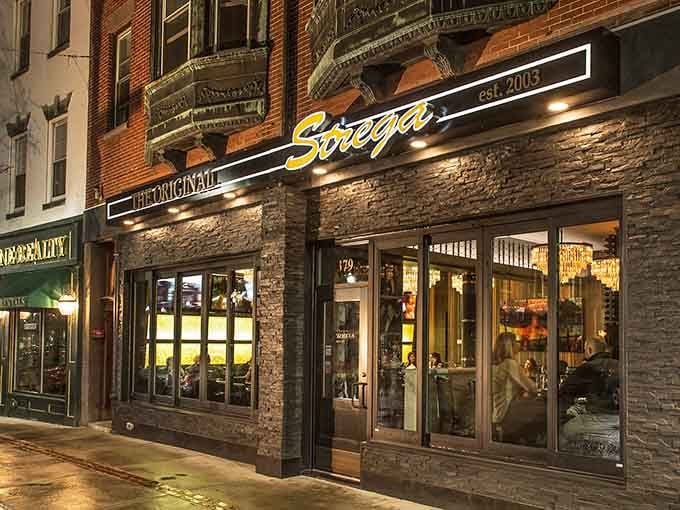 That golden glow isn't just the signage, it's the promise of an unforgettable Italian feast waiting inside.