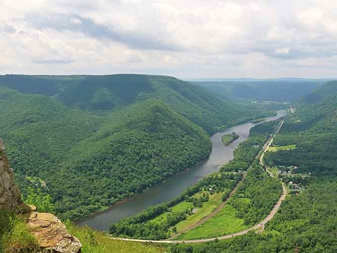 When the river decides to show off, this is what happens: pure Pennsylvania magic from above.