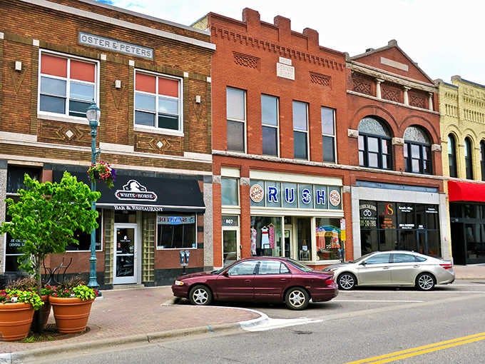 These beautifully preserved storefronts tell stories of granite heritage while housing modern businesses that actually serve the community.