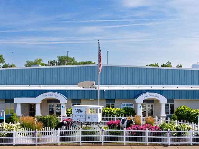 The blue-and-white facade stands proud, like a beacon calling ice cream lovers from miles around for generations.