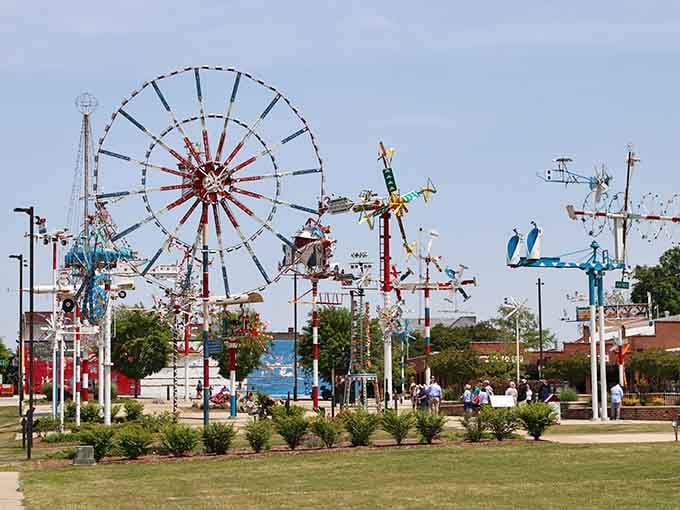 When giant metal sculptures take over downtown, you know you're somewhere wonderfully weird and utterly unforgettable.