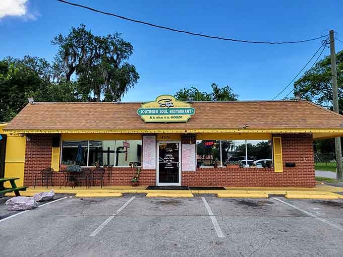 That yellow building isn't just cheerful, it's a promise: Southern soul food done right, no apologies needed.