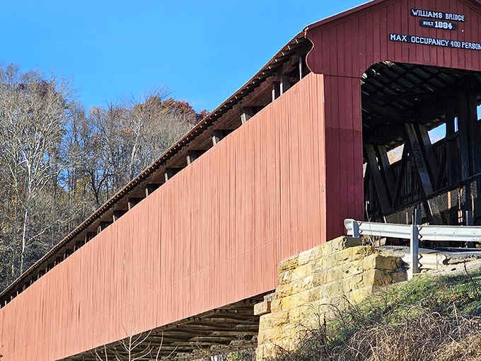 That distinctive red paint isn't just pretty – it's been protecting this 373-foot beauty for generations.