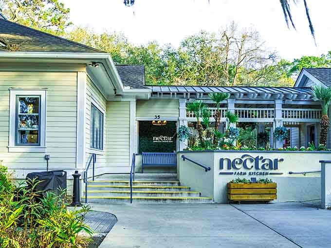 That cottage-style charm hits different when you know there's farm-fresh breakfast waiting inside those doors.