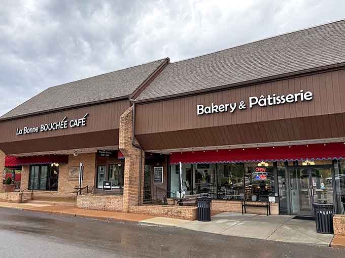 The red awning beckons like a Parisian street corner, promising buttery treasures inside this Creve Coeur gem.
