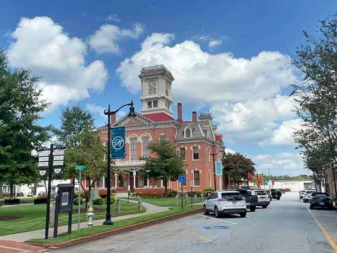 Second Empire architecture from the 1880s standing proud, reminding us they really knew how to build things back then.