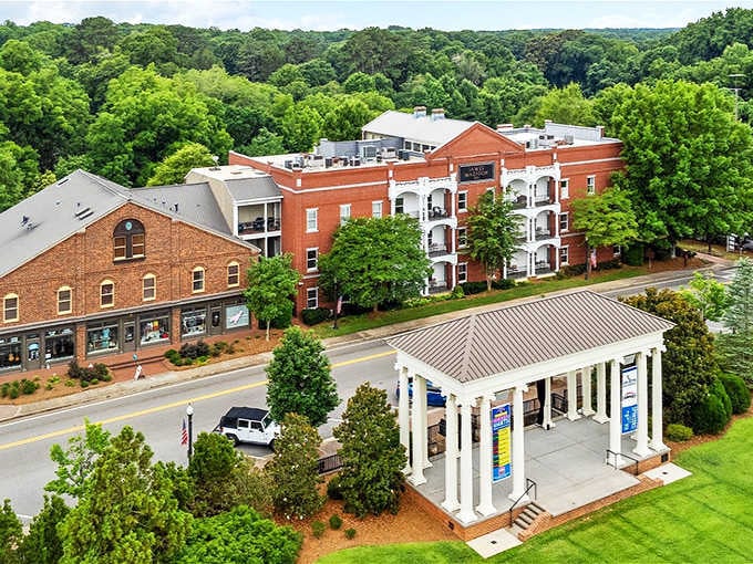 That gazebo has witnessed more marriage proposals than a jewelry store, and the fountain never gets tired.