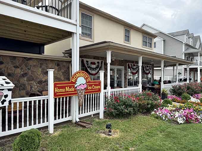The patriotic bunting says summer, but locals know this place delivers frozen happiness all year long.