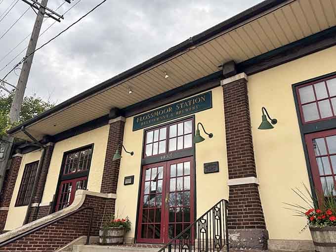 The yellow facade and red trim make this former station impossible to miss, like a beacon for beer lovers.