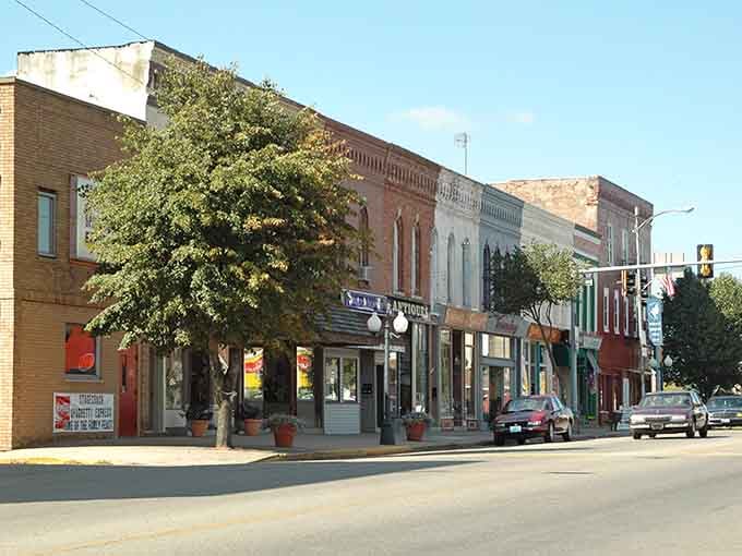 Historic buildings wear their age gracefully here, their brick facades and vintage signage creating an irresistible backdrop for antiquing adventures.