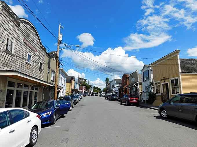 Historic Front Street looks like a movie set, except the seafood here is actually worth writing home about.
