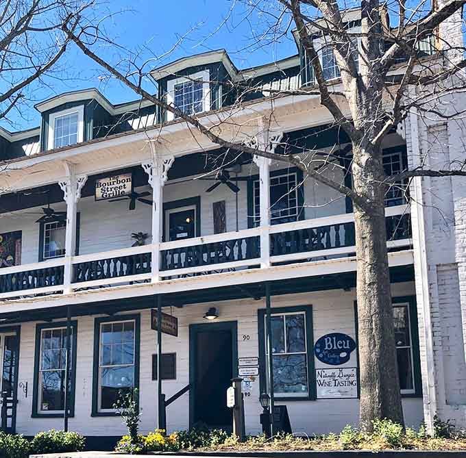 That classic French Quarter architecture transplanted to the Georgia mountains? It works better than you'd think.