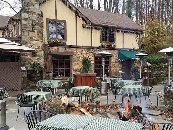 Stone walls and timber framing straight from a fairy tale, minus the wicked stepmother and talking animals.