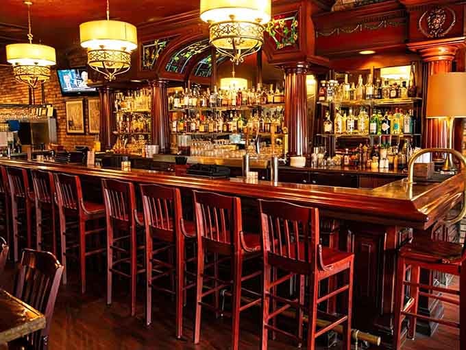 That bar isn't just beautiful, it's a portal to when cocktails were an art form worth mastering.