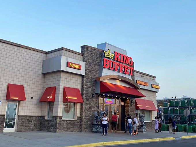 Those guardian lions flanking the entrance aren't just for show, they're protecting your future food coma.