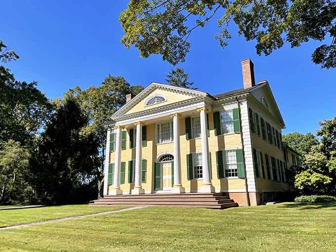 That butter-yellow facade with those stately columns isn't just architecture, it's an invitation to creative history.