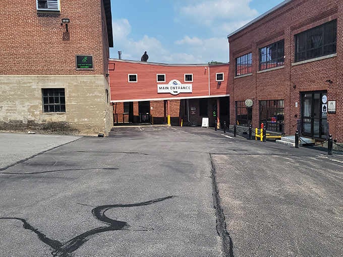 The industrial charm of this converted mill building hints at the delicious surprises waiting inside for brunch lovers.