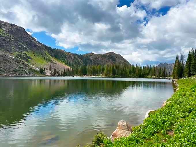This alpine lake looks like Mother Nature decided to show off her best work just for you.