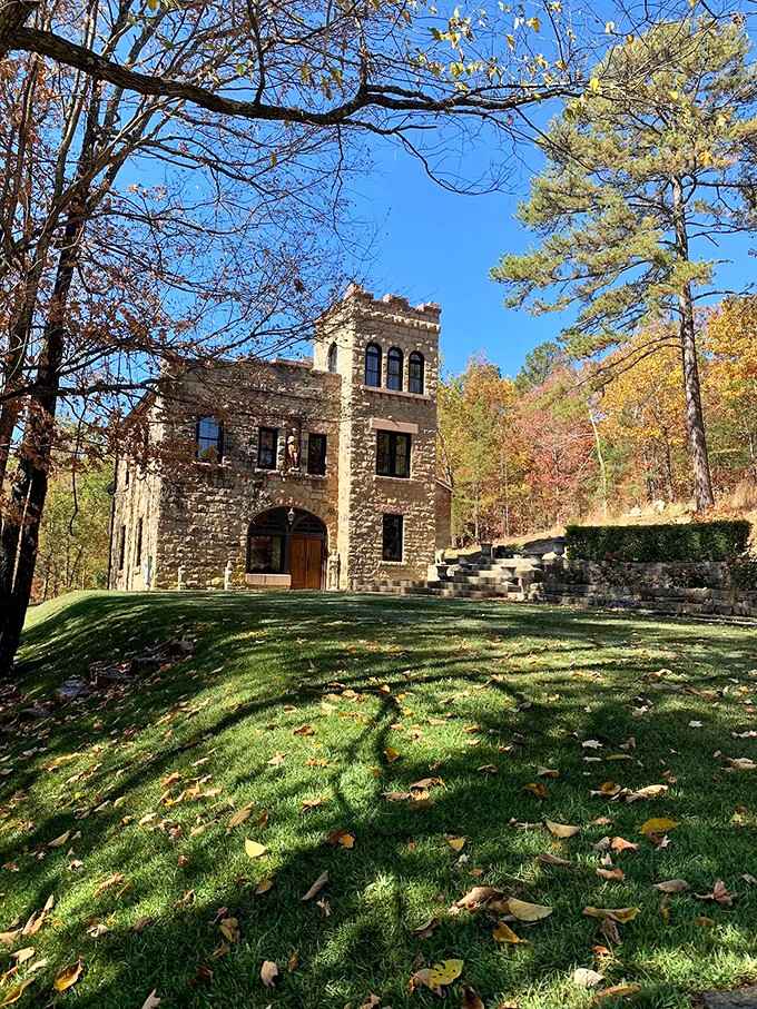 That tower rising through autumn leaves proves Missouri has been hiding its own fairy tale all along.