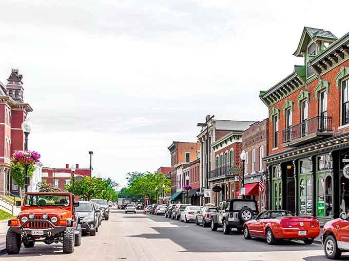 Brick buildings stand proud, reminding everyone that some buildings age better than your high school classmates.