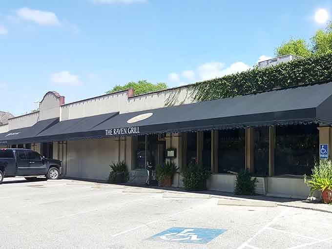 From the outside, The Raven Grill keeps its secrets well, like a good mystery novel you can't put down.