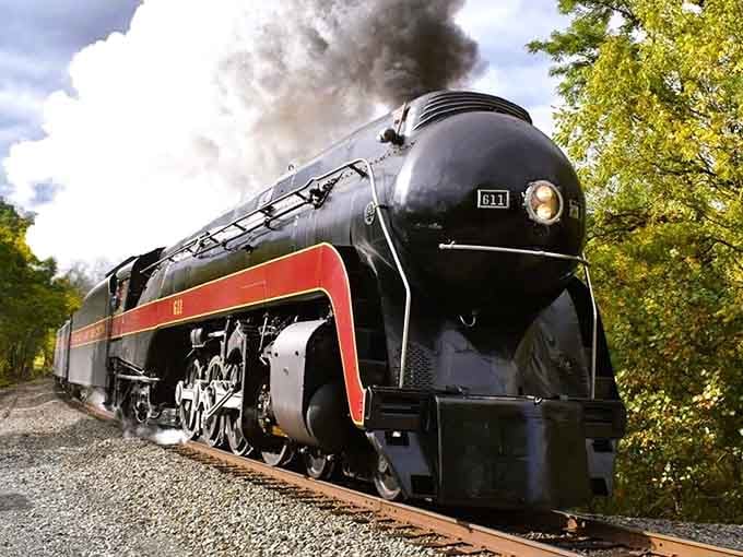 That magnificent beast of steel and steam isn't just a locomotive – it's your ticket to yesterday.