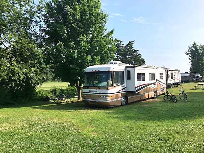 When your RV is nicer than most studio apartments, you know you're doing camping right at Hammonasset.