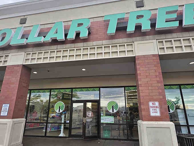 That iconic green signage beckons like a beacon of budget-friendly hope in the St Paul retail landscape.
