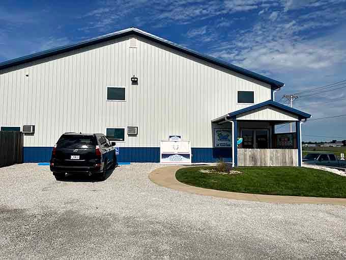 From the outside, you'd never guess this unassuming building contains an entire ocean of fun waiting inside.