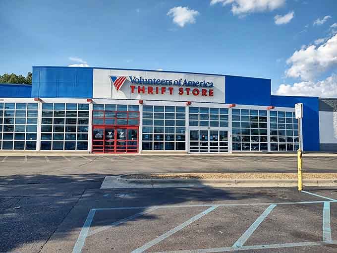 That distinctive blue exterior isn't just for show; it's basically a beacon calling thrift hunters from across Metro Detroit.