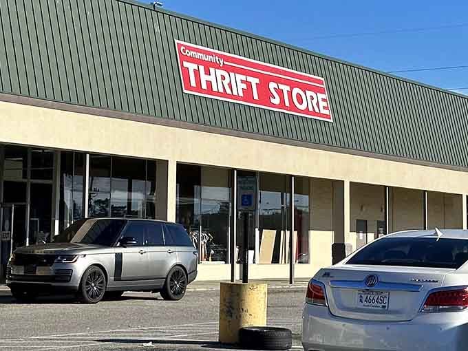 That green and red sign isn't just calling you &ndash; it's practically singing a siren song of secondhand treasures.