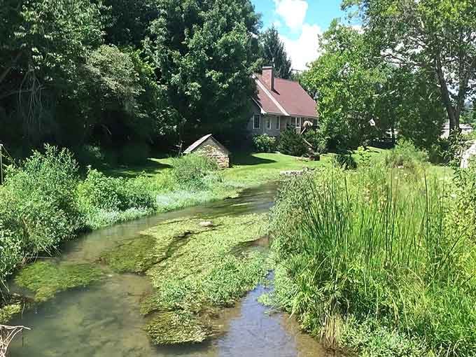 History flows through this peaceful creek just as it did when Revolutionary War soldiers gathered here centuries ago.