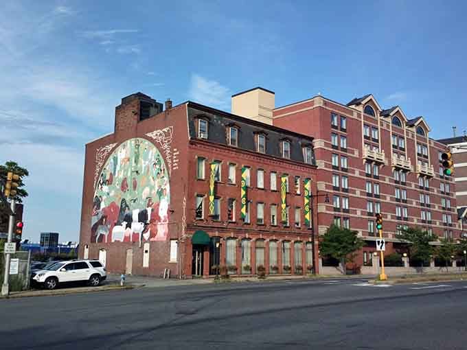 The historic brick facade promises treasures within, like a time capsule waiting to be opened by curious souls.