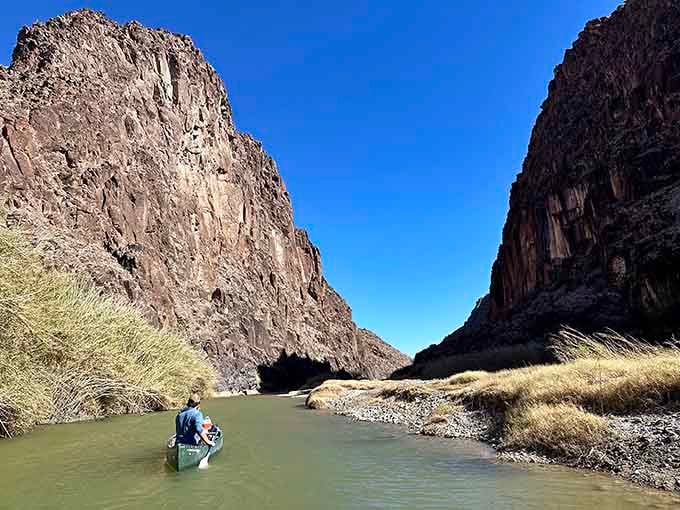 Paddling through towering canyon walls on the Rio Grande feels like you've entered nature's own private screening room.