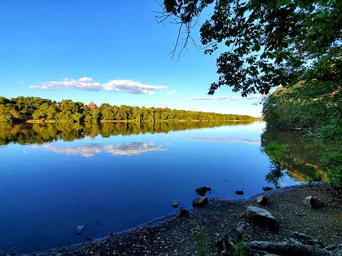 Mirror, mirror on the water, who's the most peaceful park of all? This stunning reflection says it all.