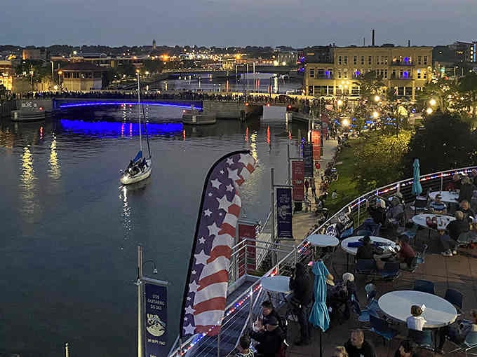 When the sun sets over the harbor and those lights start twinkling, you realize some Wisconsin towns have been hiding serious charm.