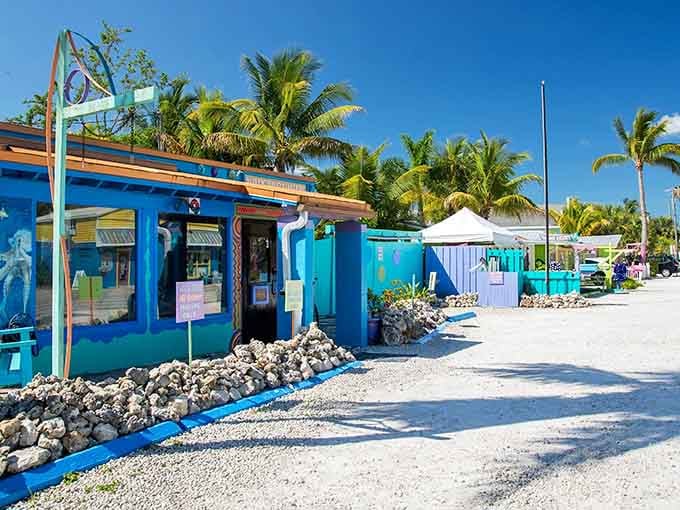 The shell-lined walkway leads to treasures that'll make your wallet lighter and your heart fuller.