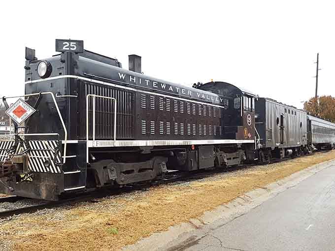 That classic locomotive paint scheme hits different when you realize it's the real thing, not a movie prop.