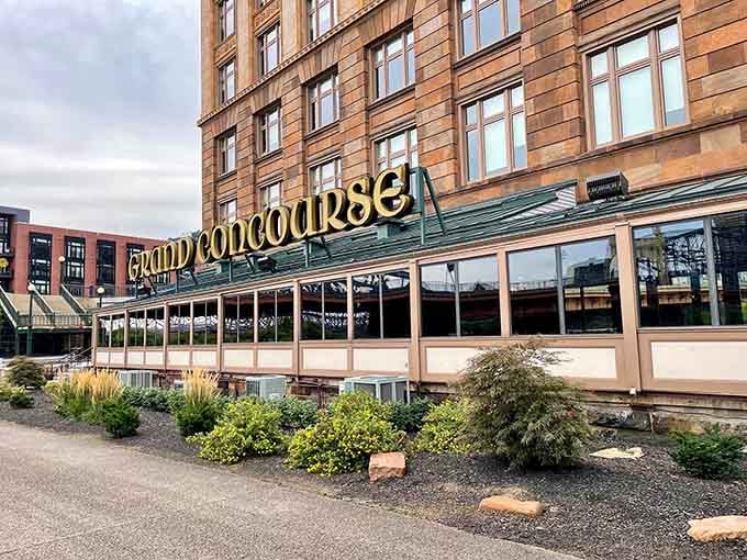 That neon sign beckons like a beacon of deliciousness along Pittsburgh's riverfront dining scene.