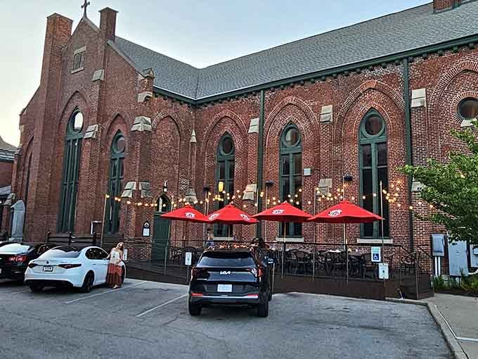 That red brick Gothic exterior isn't just for show, it's your first hint that something extraordinary awaits inside.