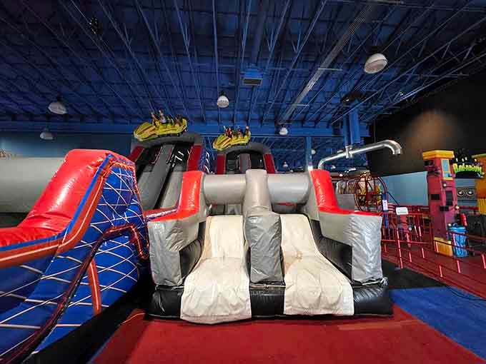 This inflatable challenge looks innocent until you're actually attempting it, then physics becomes your nemesis.