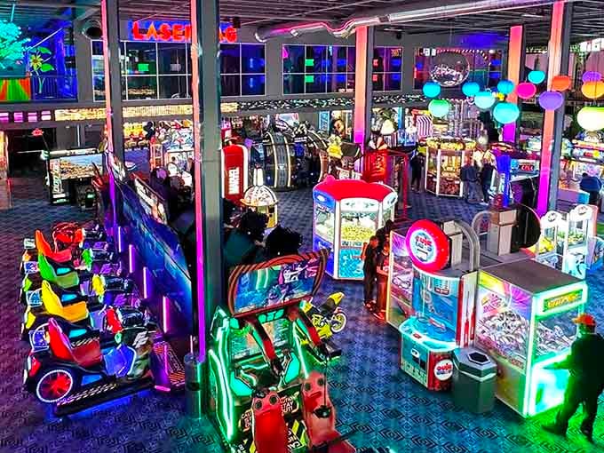 This neon wonderland proves that adulting is overrated when there are this many games calling your name.