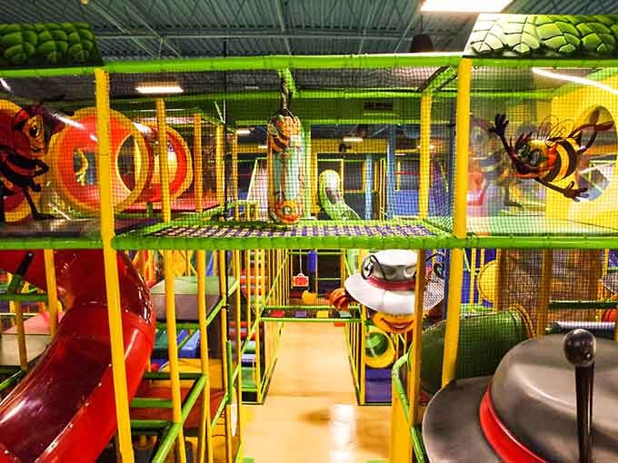This multi-level wonderland makes your childhood playground look like it phoned in sick for the day.