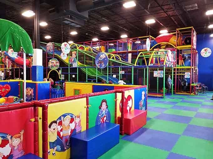 Multiple levels of pure adventure await, where tunnels and slides create an indoor wonderland that laughs at Wisconsin weather.