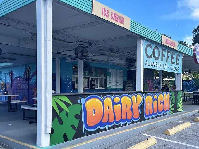 That colorful exterior isn't just eye-catching, it's practically demanding you pull over for burgers and ice cream immediately.