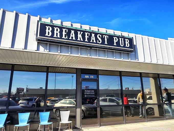 That sign isn't whispering promises, it's making a declaration: breakfast greatness lives here in Springfield.