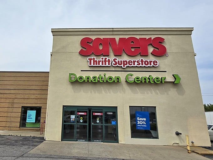 That bold red signage isn't just announcing a store, it's declaring a treasure hunting headquarters for the Metro East.