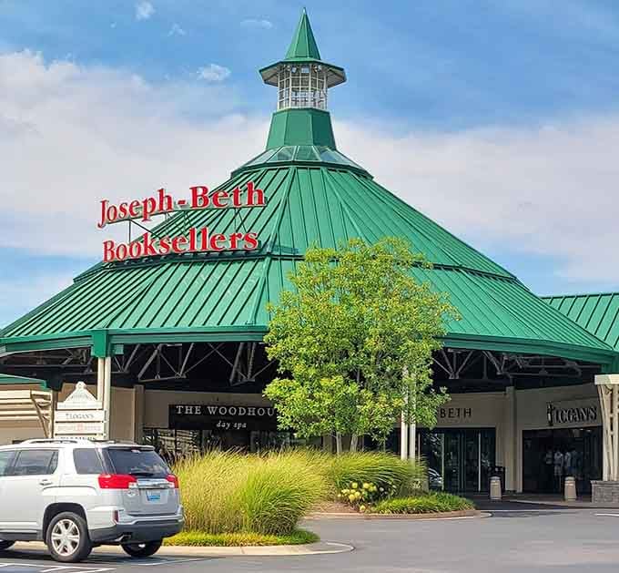 That distinctive green roof isn't just architectural flair, it's a beacon calling book lovers home from miles away.